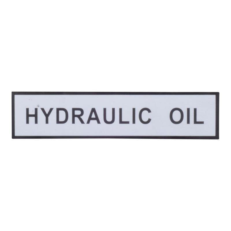 JLG Part # 77023006 - HYDRAULIC OIL DECAL – RQ Parts